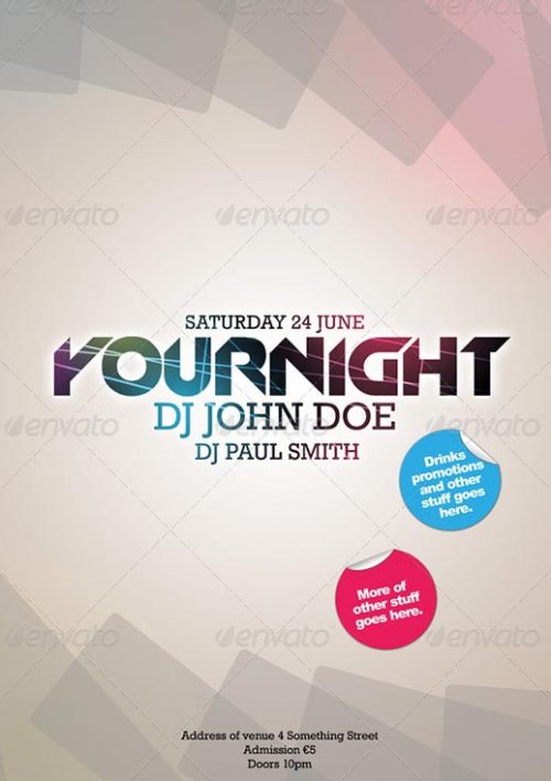 Flyer Template:Clean Simple Minimal Poster and Flyer PSD Download