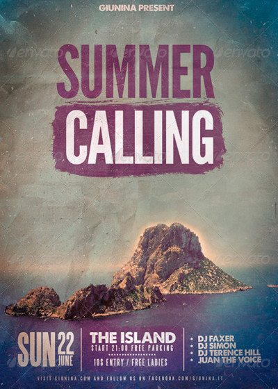 Summer Flyer Template Download: Summer Calling Flyer Poster Template