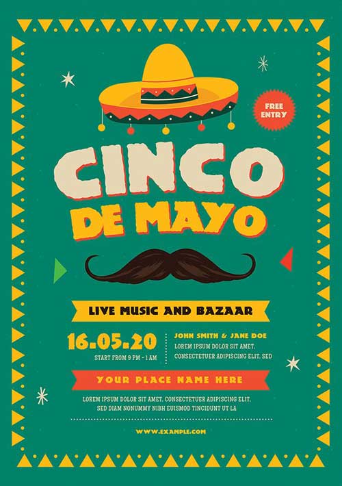 Download The Cinco De Mayo Celebration Flyer Template FFFLYER