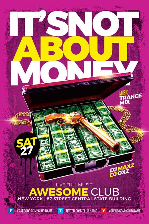 Money Club Flyer Template PSD Club Flyer FFFLYER