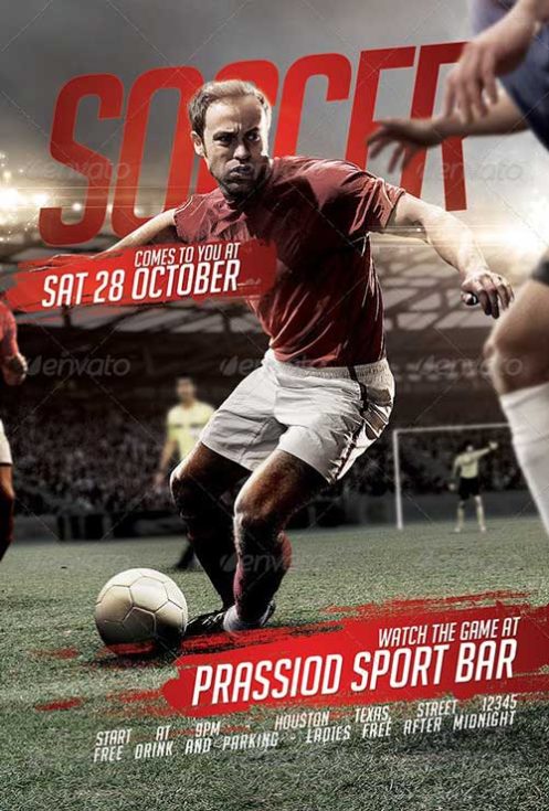 Soccer League Match Flyer Template - Download best Flyer - FFFLYER