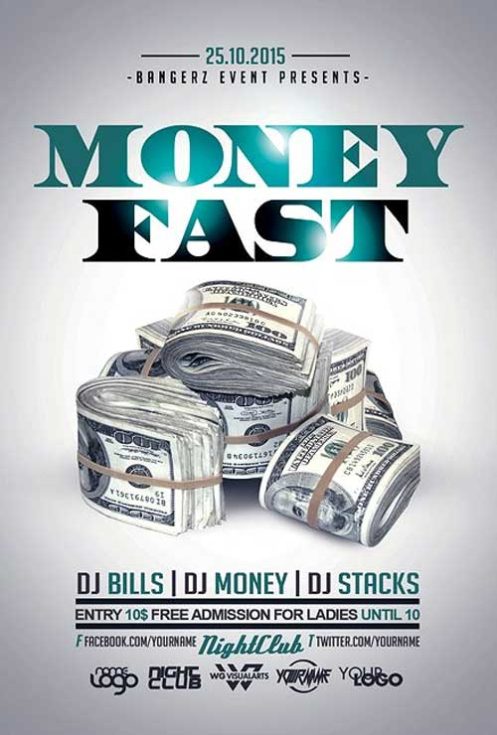 Download the Money Rich Hip Hop Flyer Template - FFFLYER