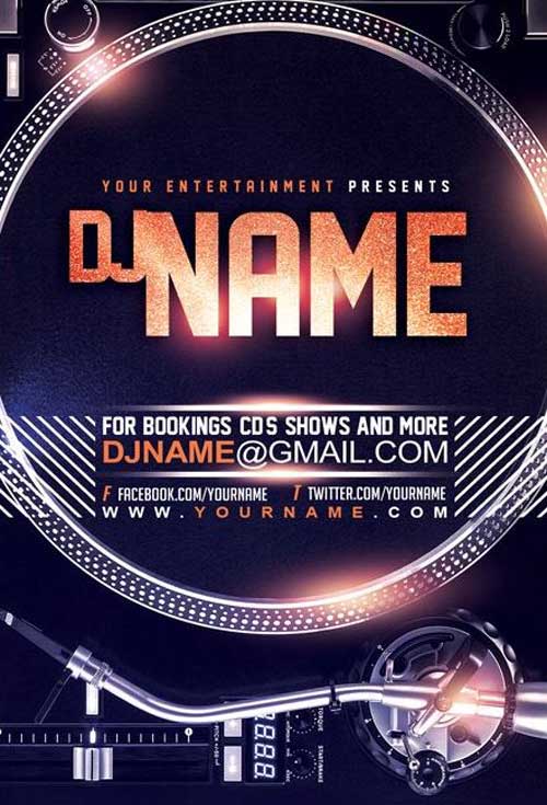 Download The DJ Turntable Flyer Template FFFLYER