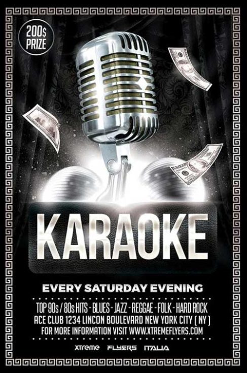 Karaoke Night Flyer Template for your next Karaoke Event!