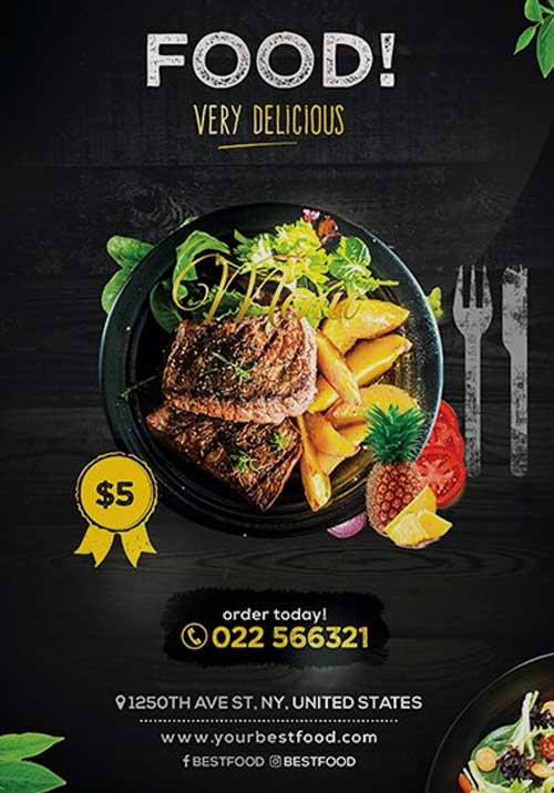 Free Food Flyer Templates Word 