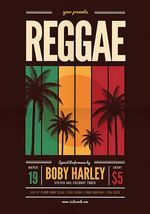 Download The Reggae Music Party Flyer Template FFFLYER