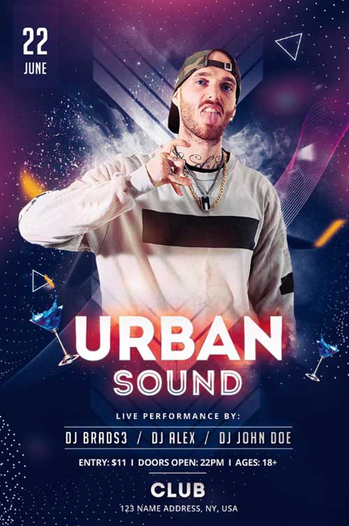 Urban Party Free PSD Flyer Template Freebie Flyer FFFLYER