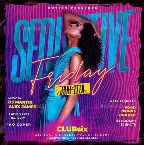 Download the Friday Club Flyer and Instagram Template - FFFLYER